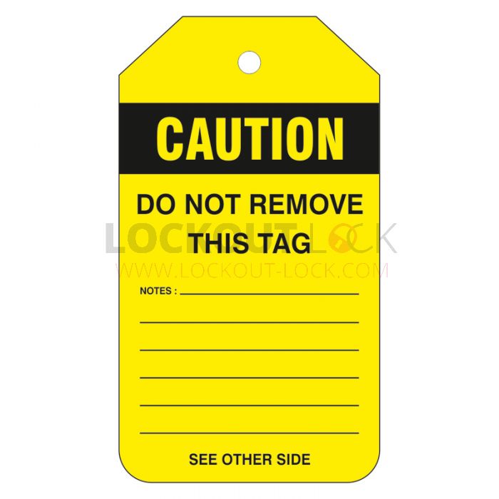 Caution - Do Not Operate Tags - Pack of 10 - Yellow