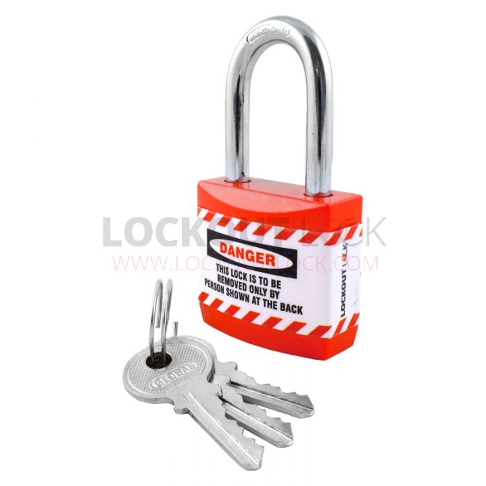 Jacket Padlock with Regular Shackle - Key Different in 6 colours