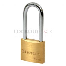 Masterlock 4140LH Vline Brass Padlock - Long Shackle