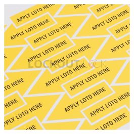 40 x Adhesive Labels - 'Apply LOTO Here'