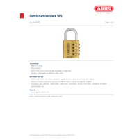 ABUS 165 Brass Combination Locks